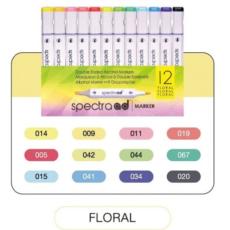 Spectra AD marker set of 12 Floral